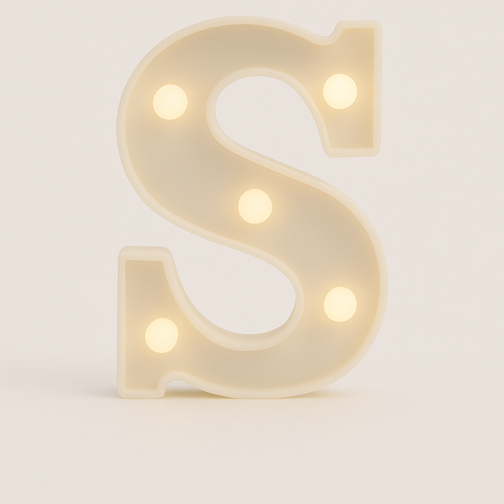 Light up Letter S – The Gnome Garden